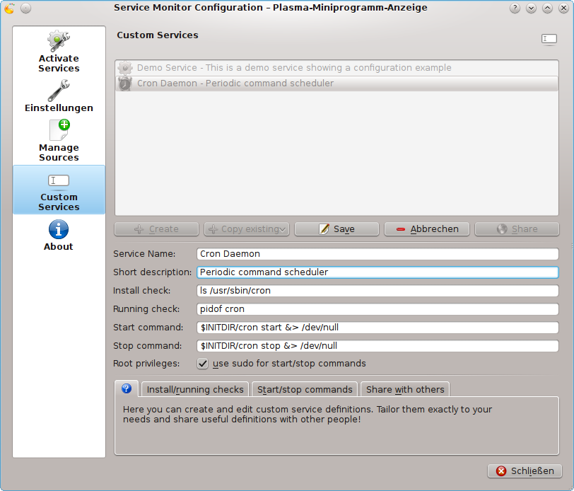 GitHub - mbleichner/service-monitor: KDE widget, distribution ...
